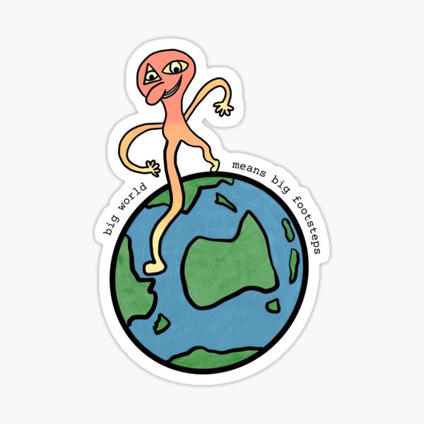 "Big Wide Footsteps " Sticker for Sale by ToebyToeby | Redbubble