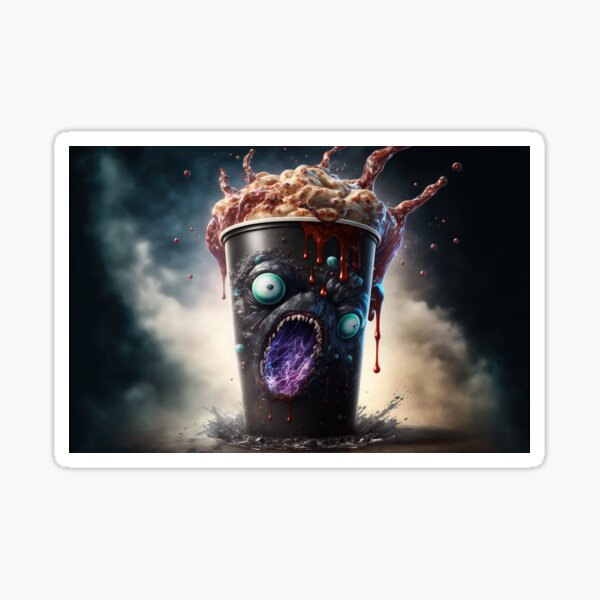 "Zombie Milk Shake Brain Freeze | Food horror" Sticker for Sale by ...