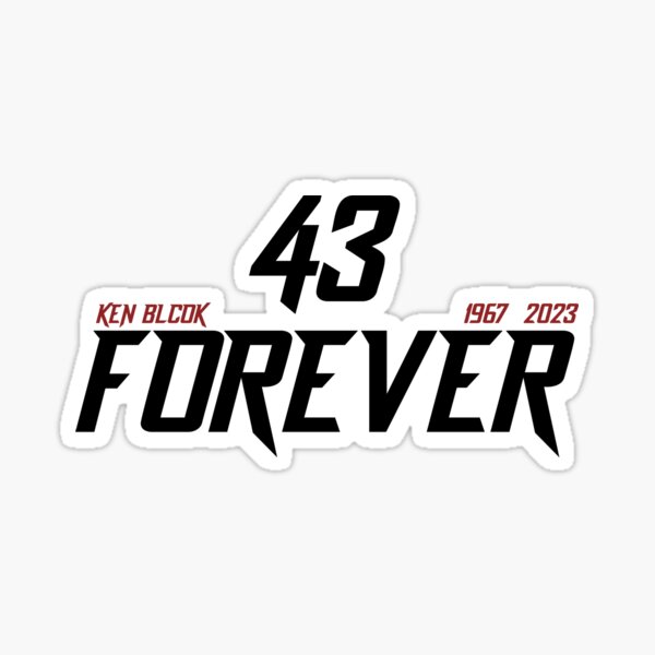 "43 Forever Ken Block 1967-2023 " Sticker for Sale by JadAyach | Redbubble