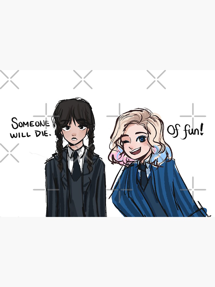 "Wednesday and Enid" Sticker for Sale by Kaytlin-Studios | Redbubble