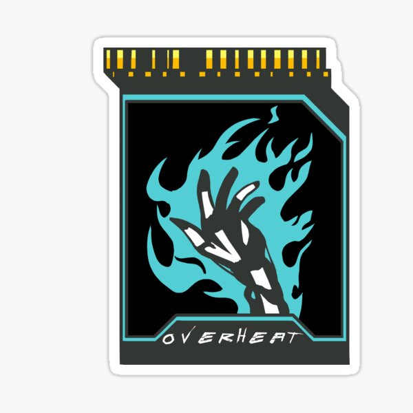 "Overheat Chip" Sticker for Sale by scorchedstore | Redbubble