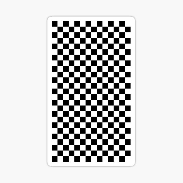 "Black and White checkers " Sticker for Sale by gmag2002 | Redbubble