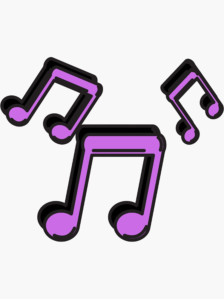"Purple music notes" Sticker for Sale by Delisosum | Redbubble