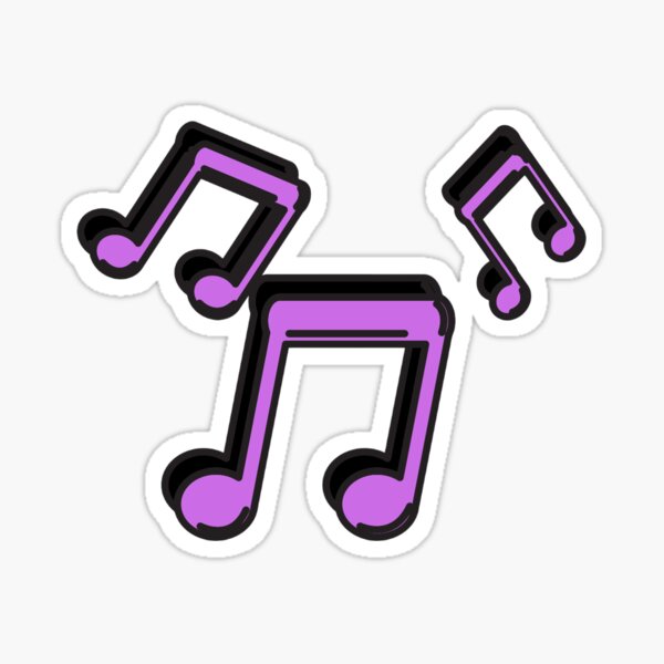 "Purple music notes" Sticker for Sale by Delisosum | Redbubble