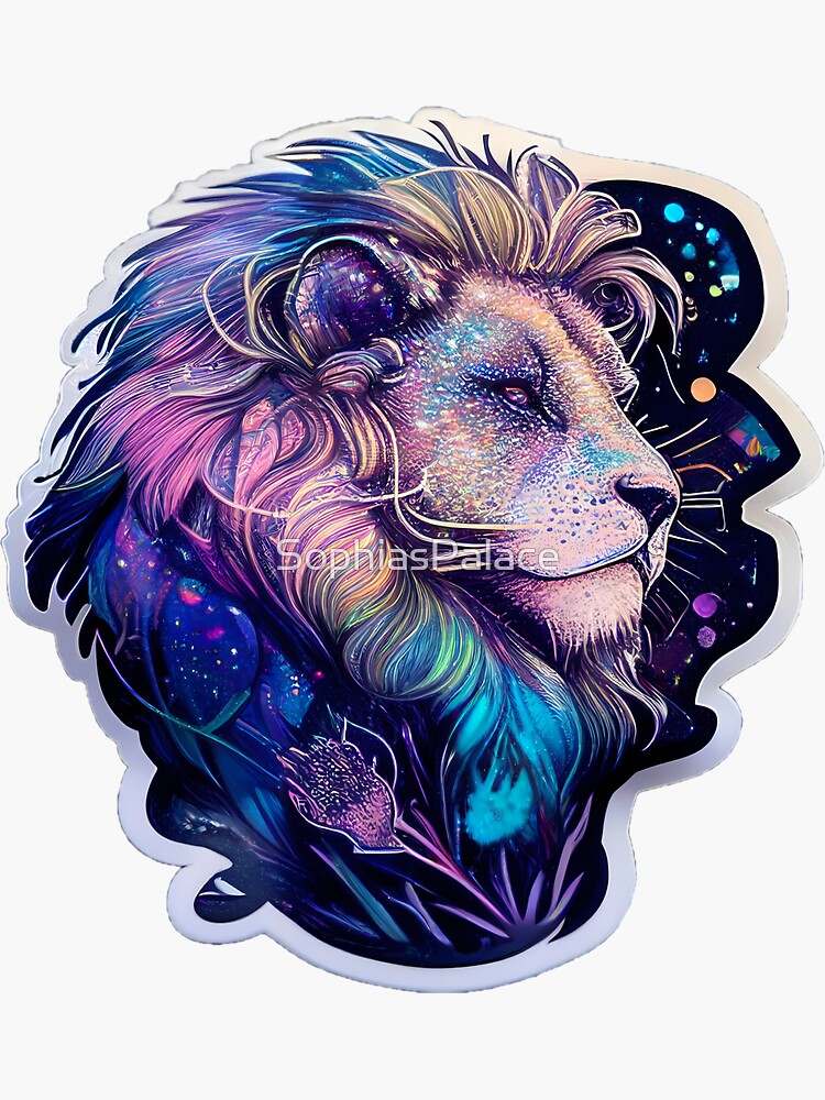 "Mystical Lion" Sticker for Sale by SophiasPalace | Redbubble