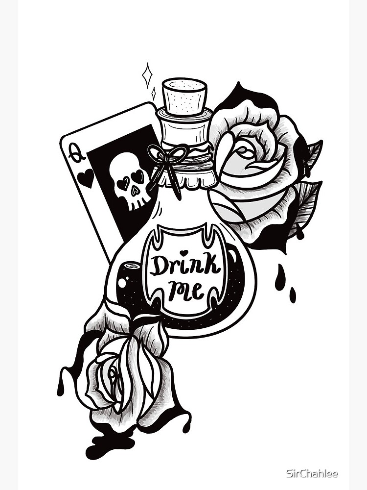 Alice in wonderland themed tattoos | Orangetattooshop.com