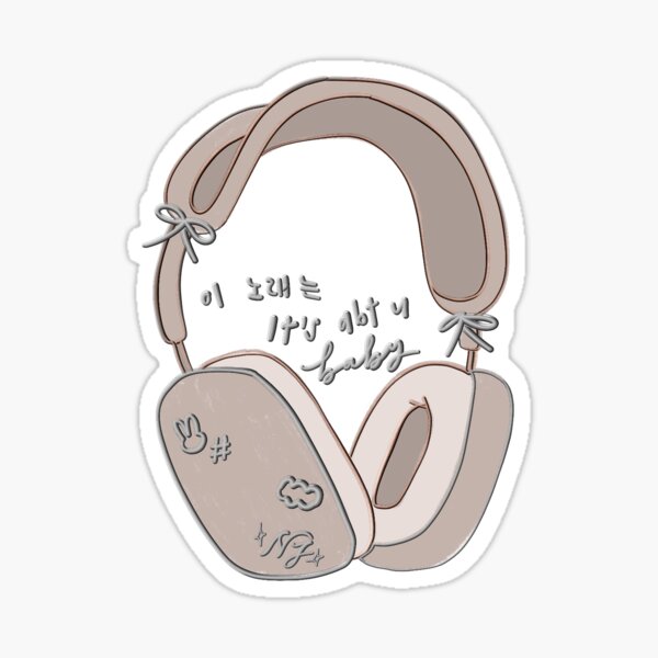 "nwjns ditto headphones" Sticker for Sale by hugbeom | Redbubble