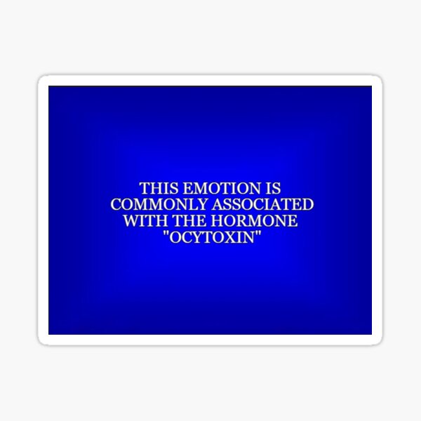 "What is Love? Funny Jeopardy Design" Sticker for Sale by ...