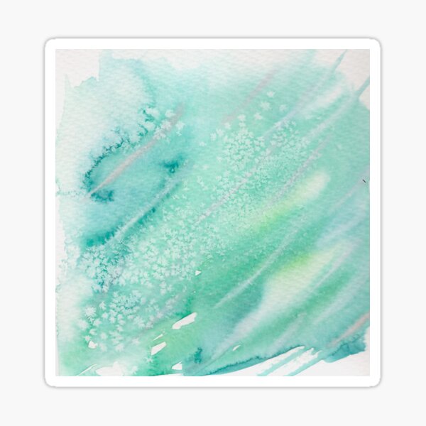 "Atmospheric Color Play Blue & Turquoise Marblelized" Sticker for Sale ...