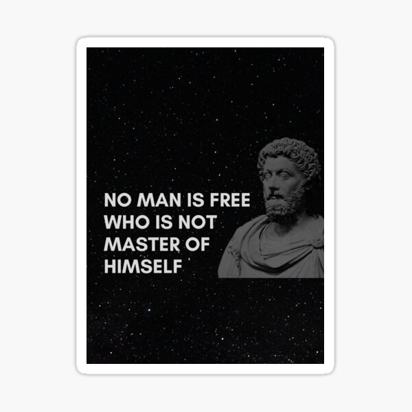 "no man is free who is not master of himself" Sticker for Sale by hamed ...