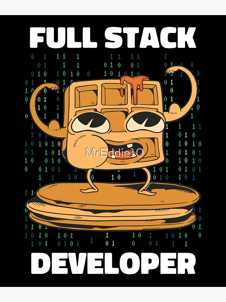 "Funny Retro Full Stack Developer Art" Sticker for Sale by MrEddie10 ...
