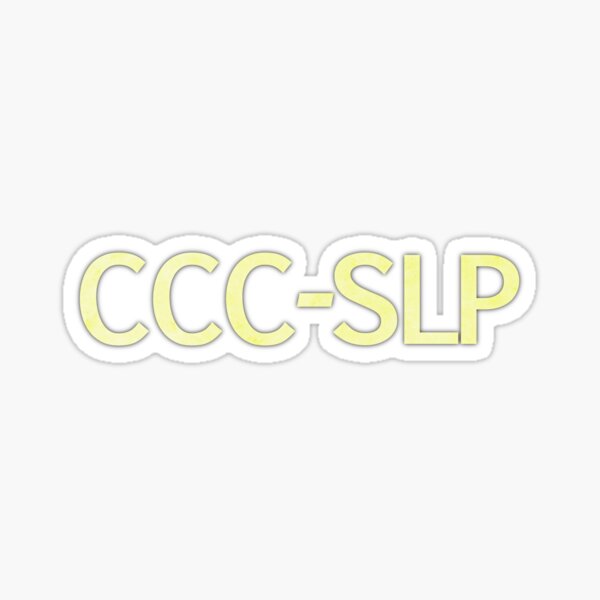 "CCC-SLP " Sticker for Sale by VACrabapple | Redbubble