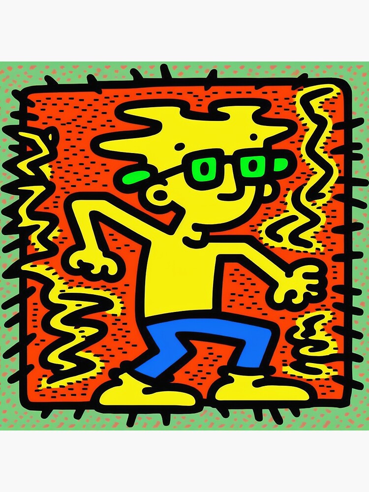 "Dancing Yellow Man - Exclusive design inspired by Keith Haring ...