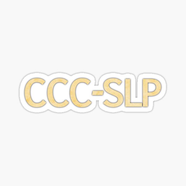"CCC-SLP " Sticker for Sale by VACrabapple | Redbubble