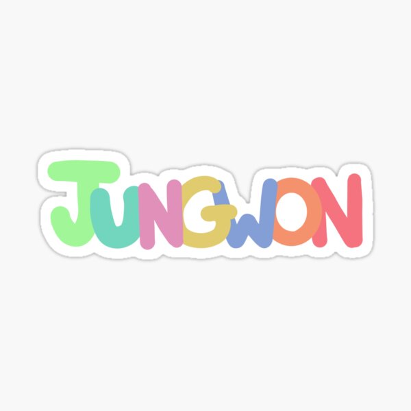 "Jungwon Name" Sticker for Sale by kewwa1 | Redbubble