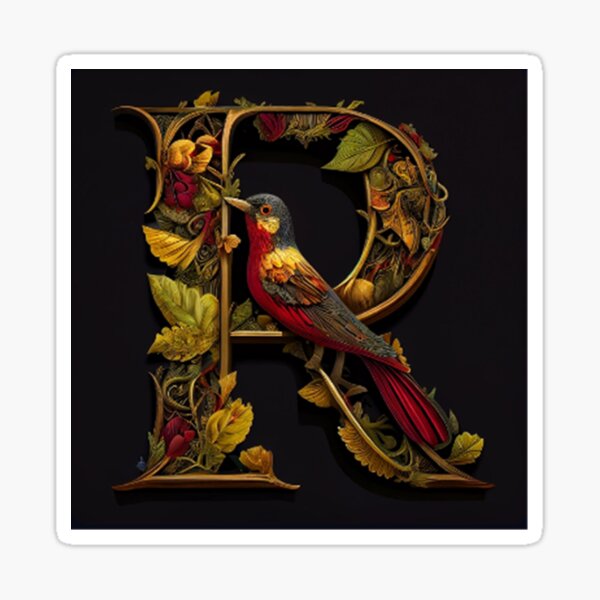 "The letter R" Sticker for Sale by BrendaArts | Redbubble