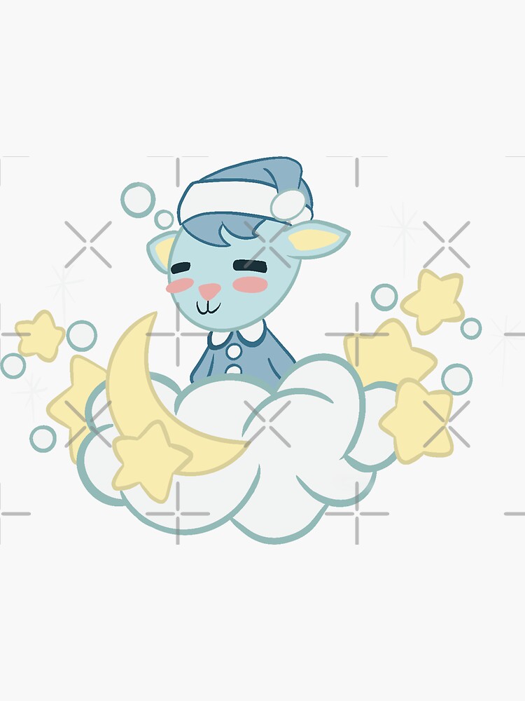 "Sherb Goat Sleepy Sticker" Sticker for Sale by unkvlt | Redbubble