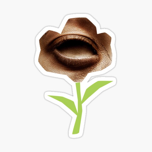 "Creepy Floral Design - Missing Eyeball" Sticker for Sale by ...