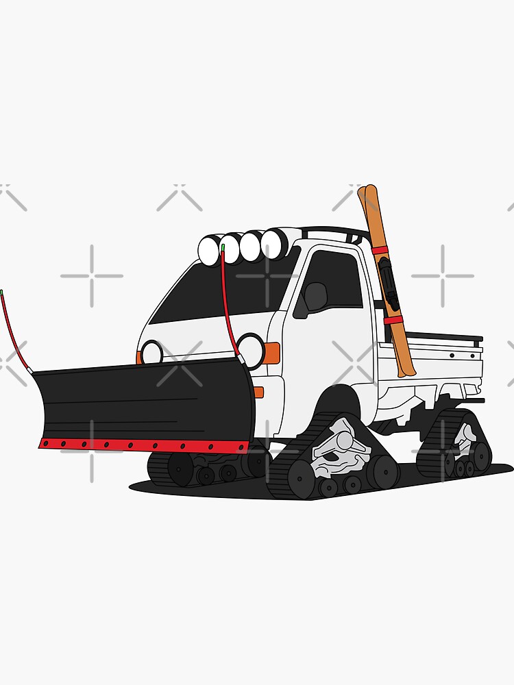 "Suzuki Kei Truck (Snow Plow Mod + Ski)" Sticker for Sale by marcimarcc ...