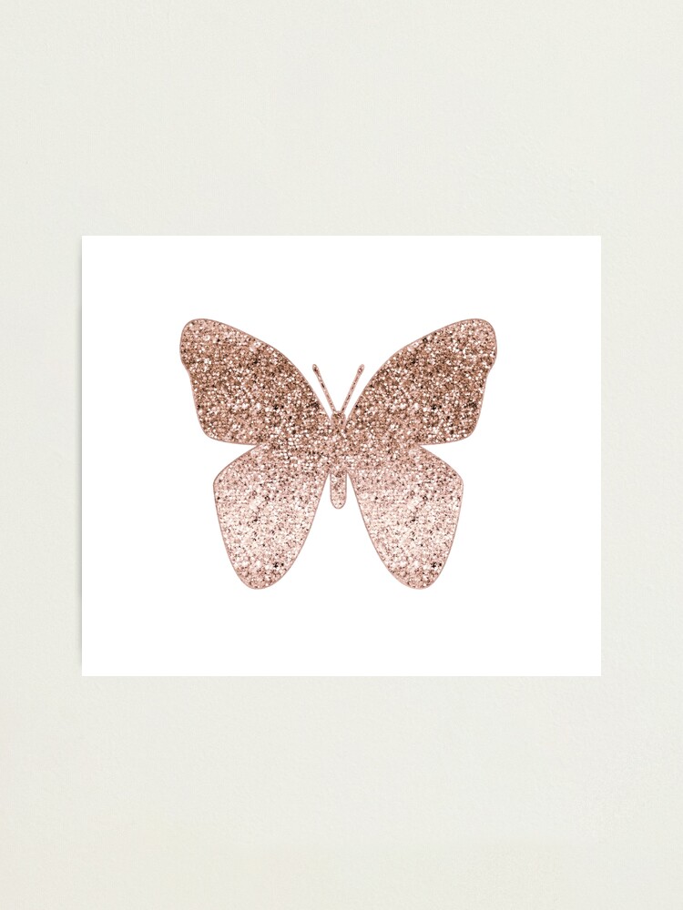 "Sparkling rose gold butterfly" Photographic Print for Sale by ...