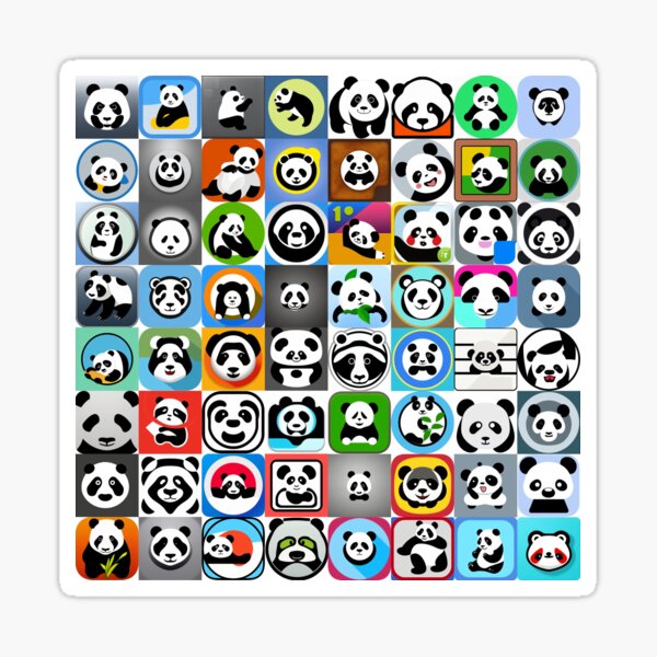 "PANDAS!PANDAS!PANDAS!" Sticker for Sale by LuBits | Redbubble