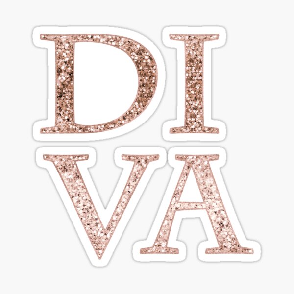 "Sparkling rose gold Diva" Sticker by RoseAesthetic | Redbubble