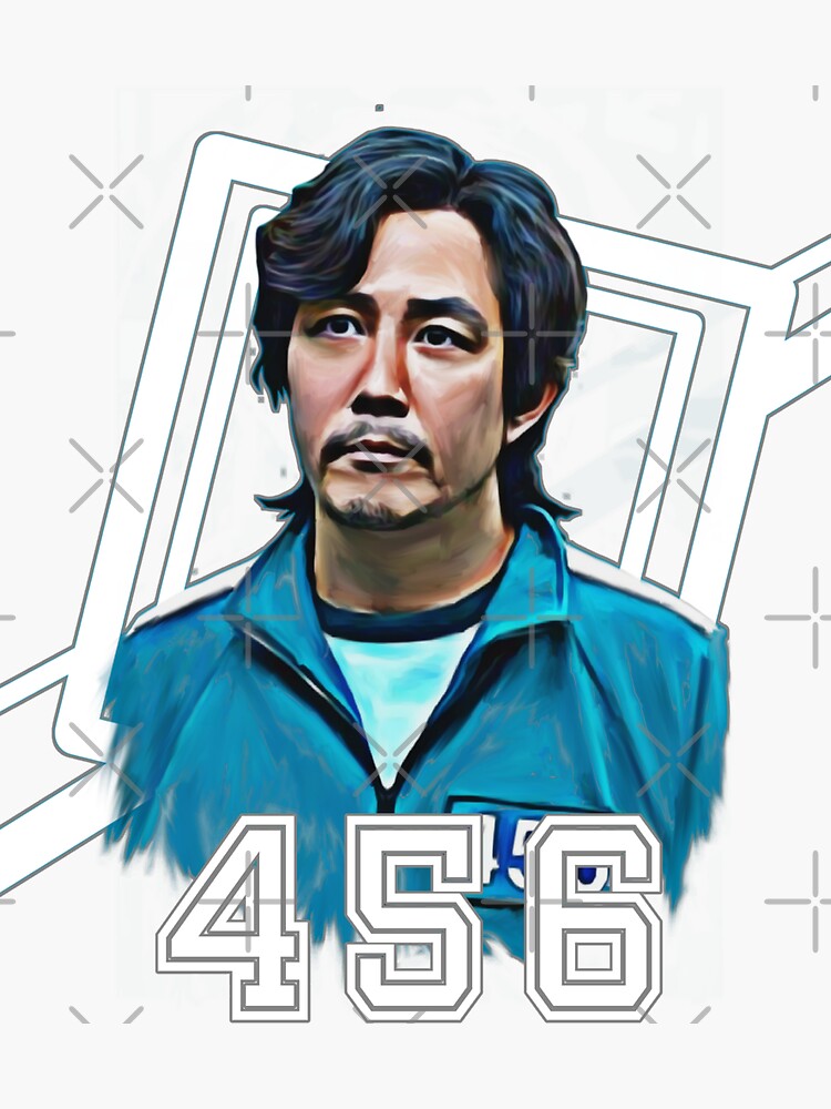 "Seong Gi-hun Painting." Sticker for Sale by Migiteart | Redbubble