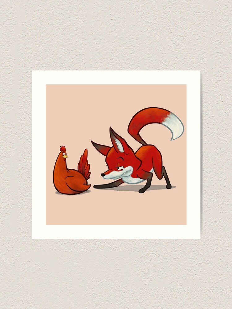 "The Fox and the Hen" Art Print by powersdesign | Redbubble