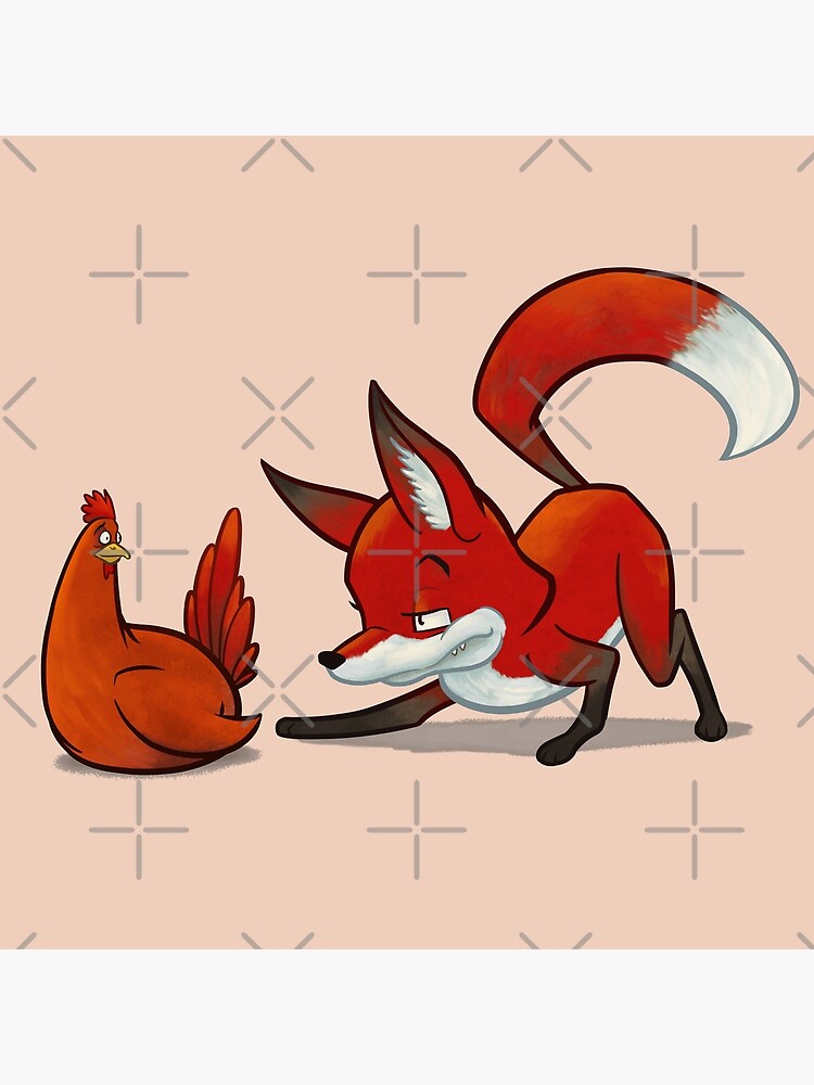 "The Fox and the Hen" Art Print by powersdesign | Redbubble