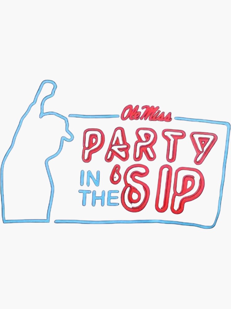 "party inthe sip, coach lane kiffin, sip on lane kiffin" Sticker for ...