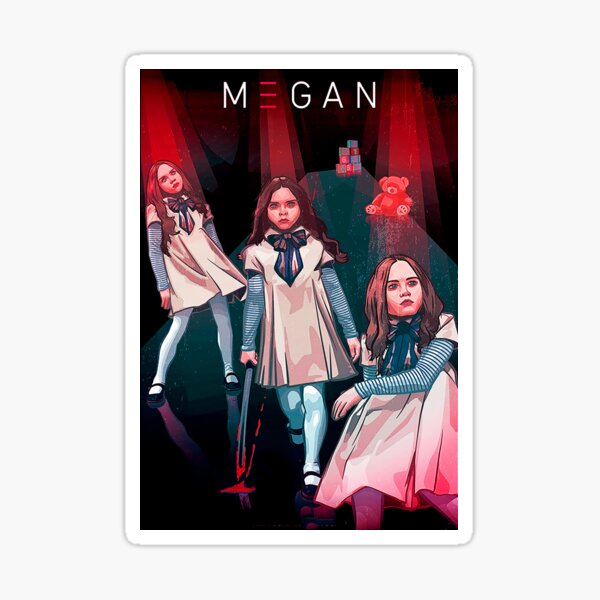 "M3gan" Sticker for Sale by Paul-Richarson | Redbubble