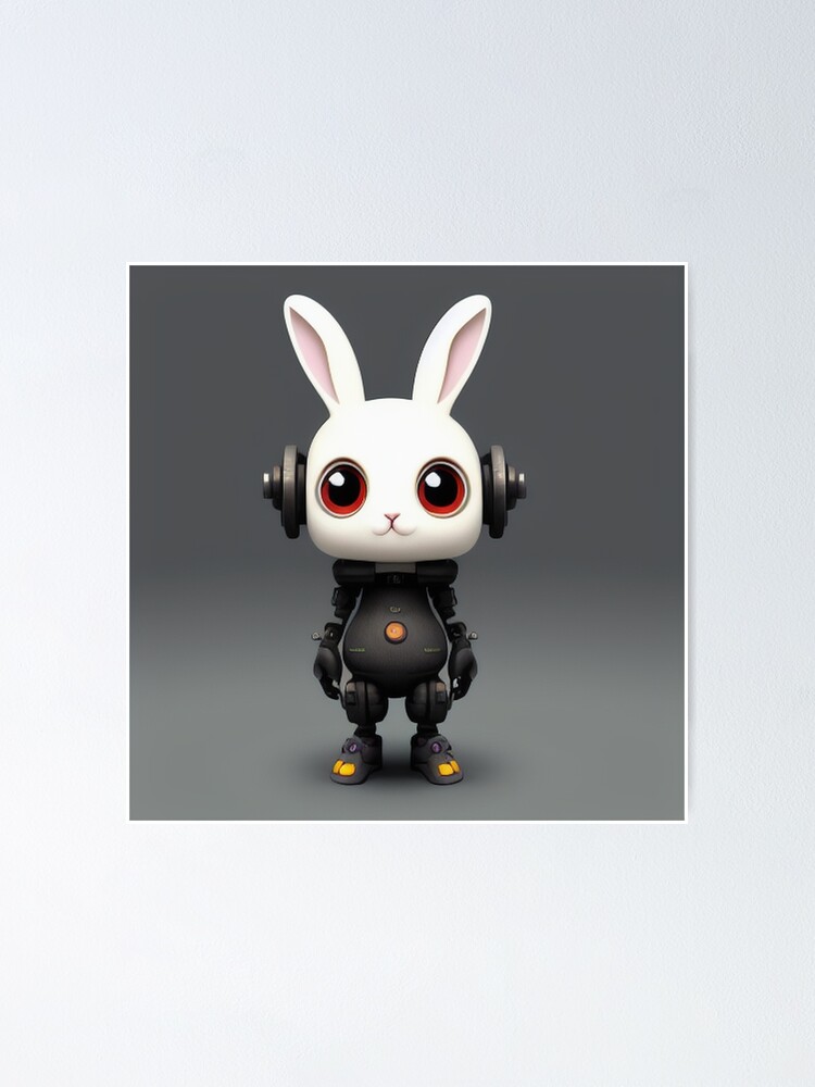 "Cyber Robot Bunny Rabbit" Poster for Sale by louis-butt-on | Redbubble
