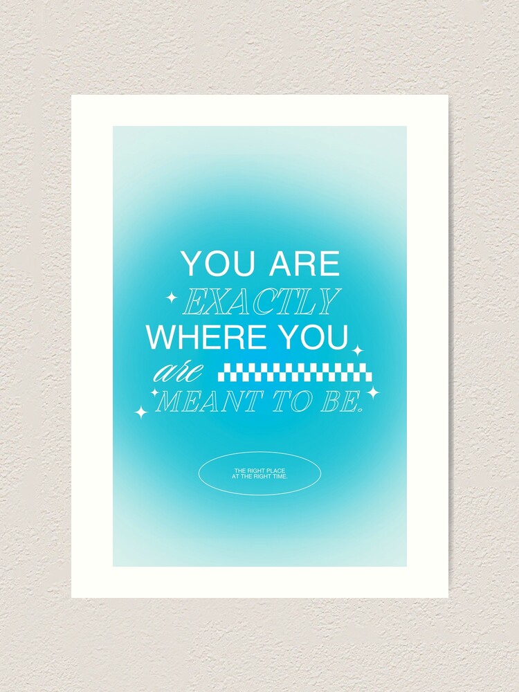 "Blue Positive Affirmation Pink Aesthetic Aura Energy Art Poster" Art ...