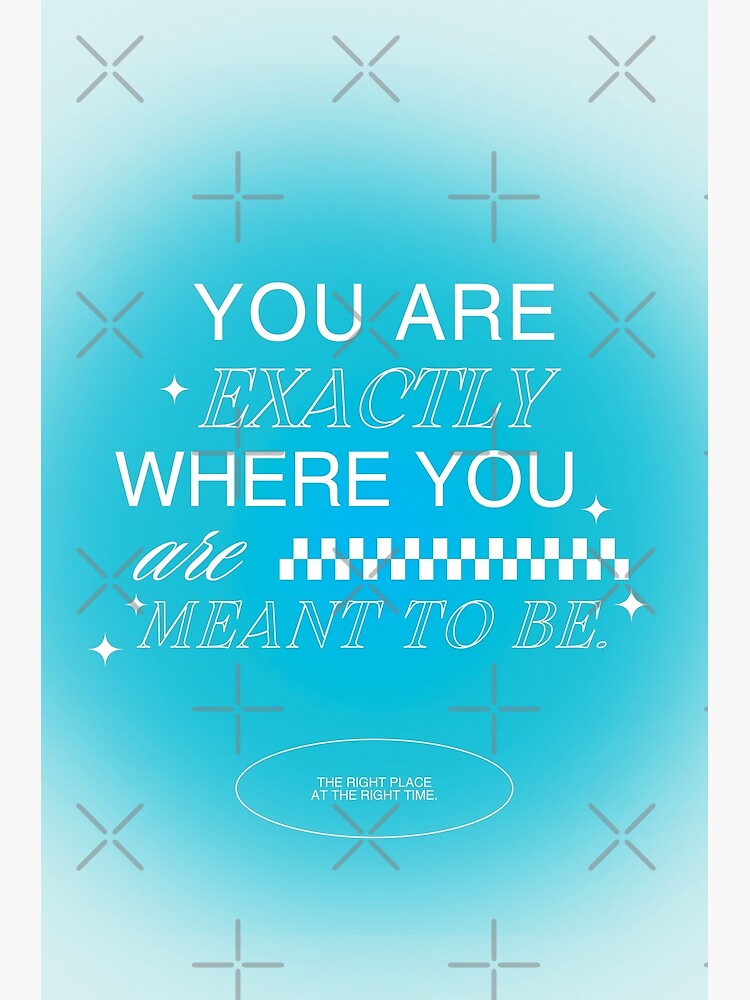 "Blue Positive Affirmation Pink Aesthetic Aura Energy Art Poster" Art ...