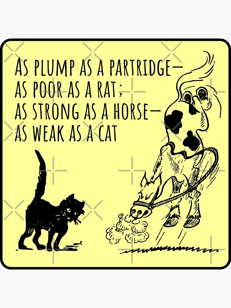 "As Plump as a Partridge" Sticker for Sale by Broken-Rhymes | Redbubble