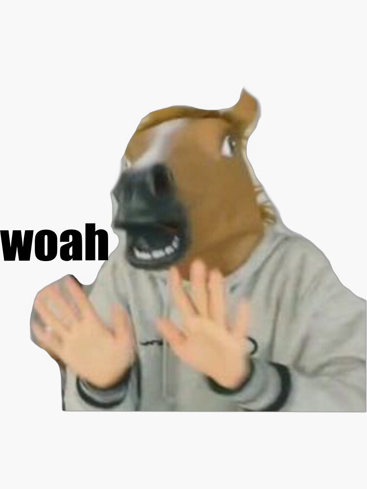 ""woah"- horse han jisung lol" Sticker for Sale by viscount-cookie ...