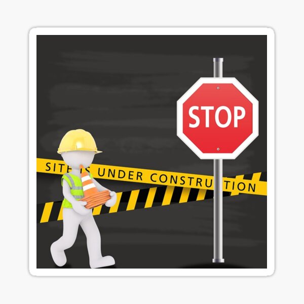 "Work In Progress" Sticker by Slinky-Reebs | Redbubble