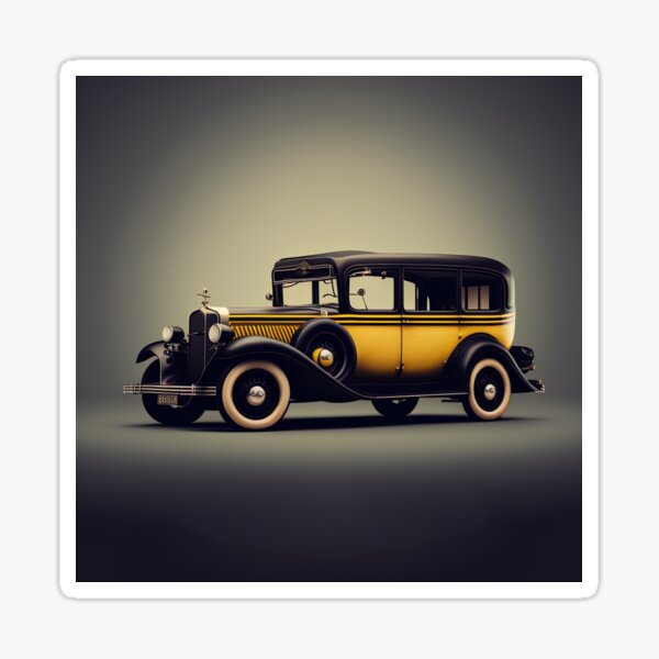 "Art Deco Style Taxis" Sticker for Sale by TheArtfulAI | Redbubble