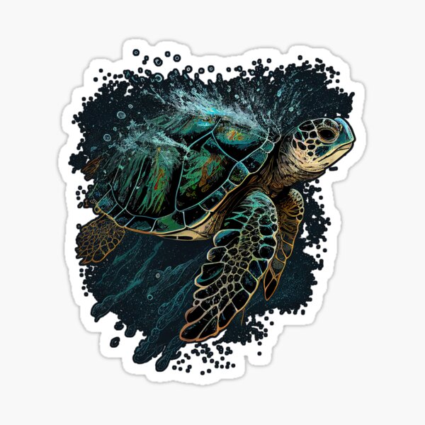 "Sea Turtles - Timeless Wonders" Sticker for Sale by MarcoDAngelo ...