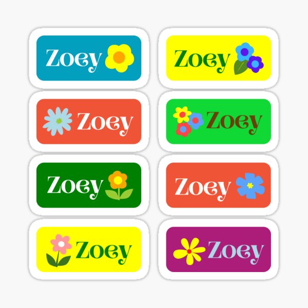 " PERSONALIZED STICKER WITH NAME OF ZOEY" Sticker for Sale by philevera ...