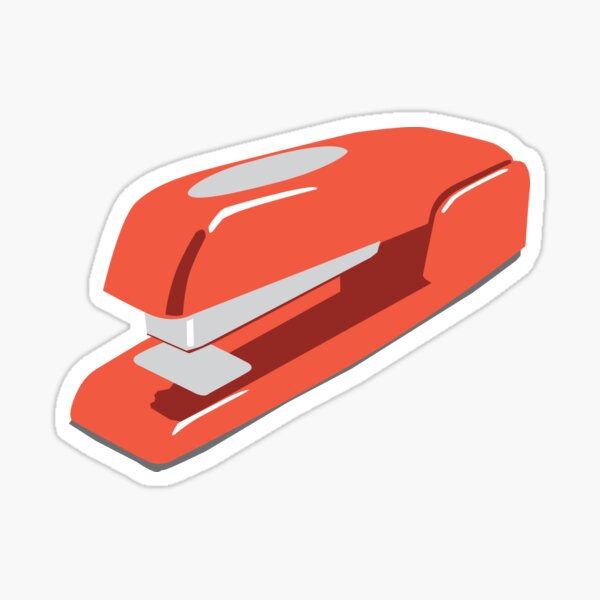 "Stapler Sticker" Sticker for Sale by DetourShirts | Redbubble