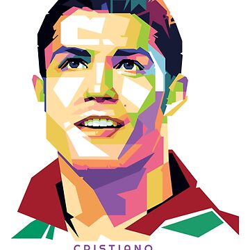 "Geometric Celebrity Cristiano Ronaldo " Sticker for Sale by ...