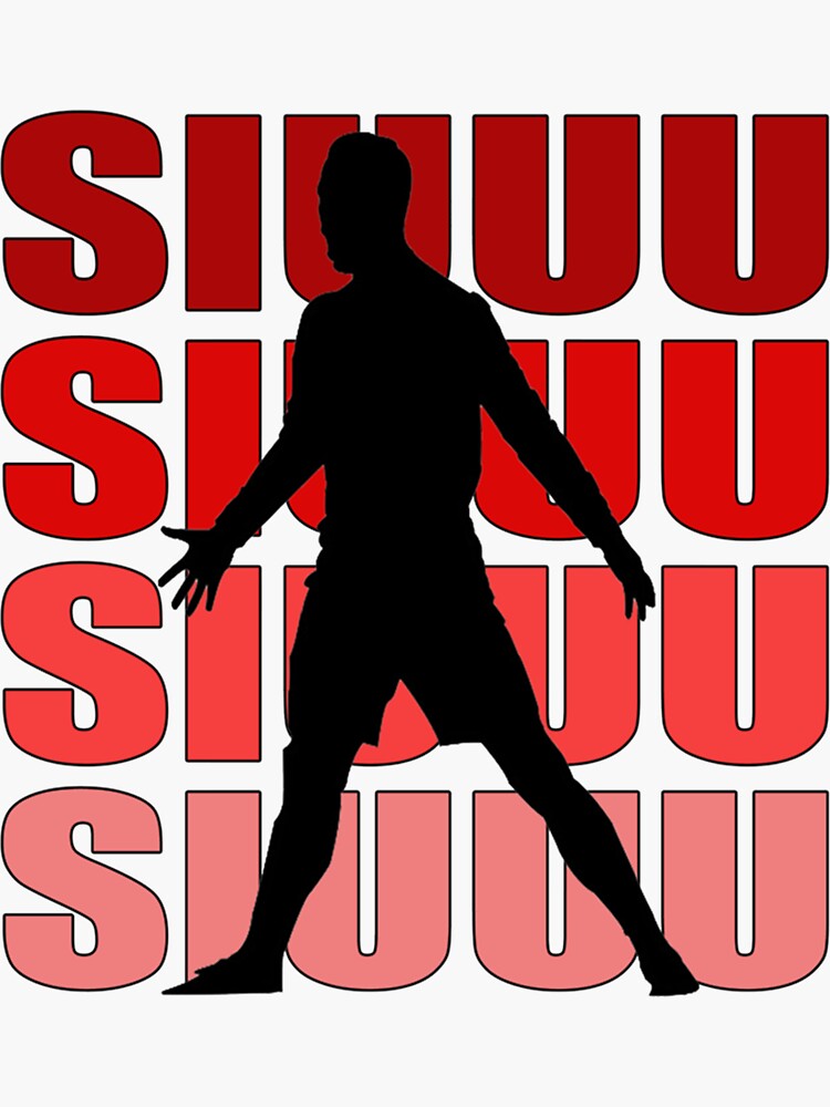 "cristiano ronaldo siuuu " Sticker for Sale by masahiko212 | Redbubble