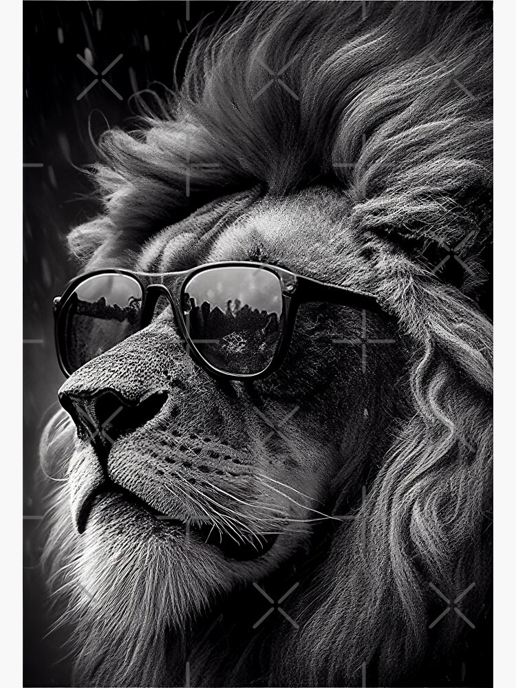 "Shady King: The Coolest Lion in Town" Sticker for Sale by Artventure1 ...