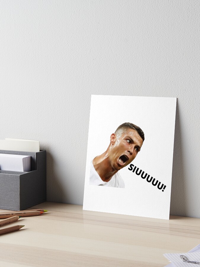 "cristiano ronaldo siuuu meme " Art Board Print for Sale by masahiko212 ...