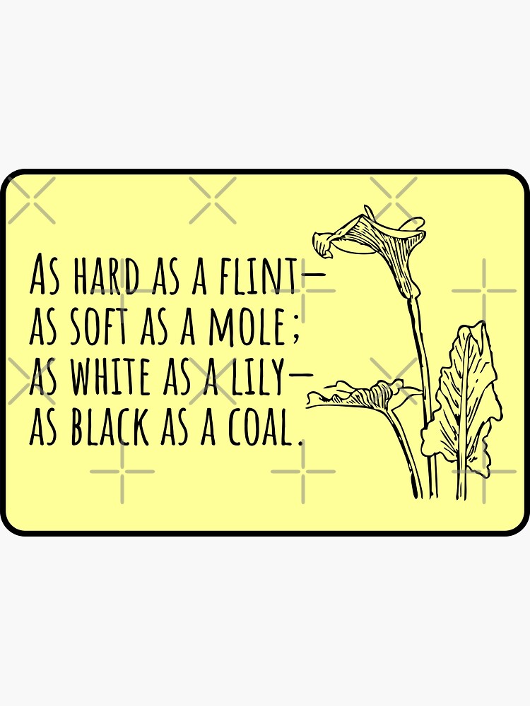 "As Hard as a Flint" Sticker for Sale by Broken-Rhymes | Redbubble