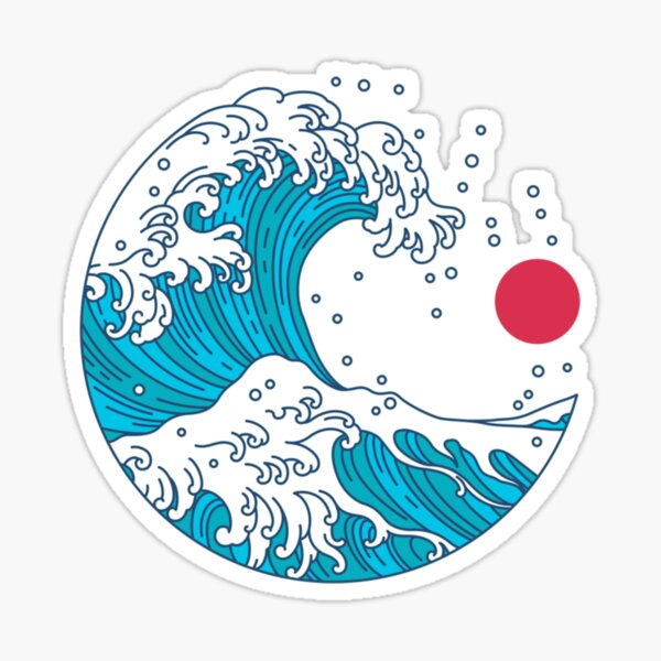 "DetailedDesign Japanese Wave " Sticker for Sale by sugimoto2233 ...