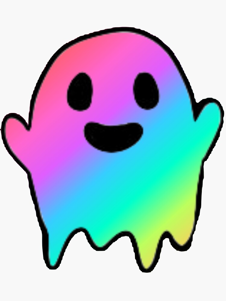 "Rainbow Ghost" Sticker by laurentrossman | Redbubble
