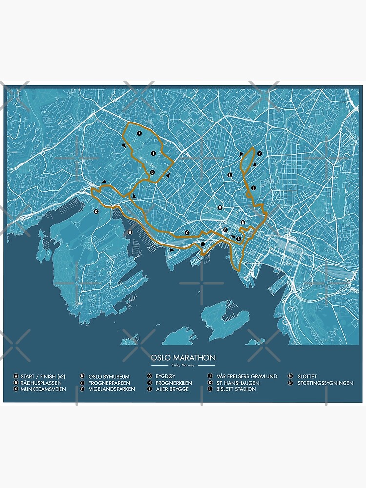 "Oslo Marathon" Poster for Sale by BGALAXY | Redbubble
