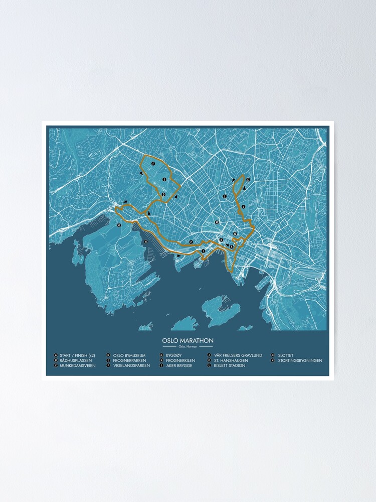 "Oslo Marathon" Poster for Sale by BGALAXY | Redbubble